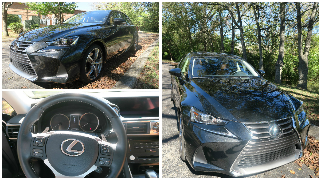 Back Seat Space with Child Car Seats in the 2017 Lexus IS 350; Plus ...